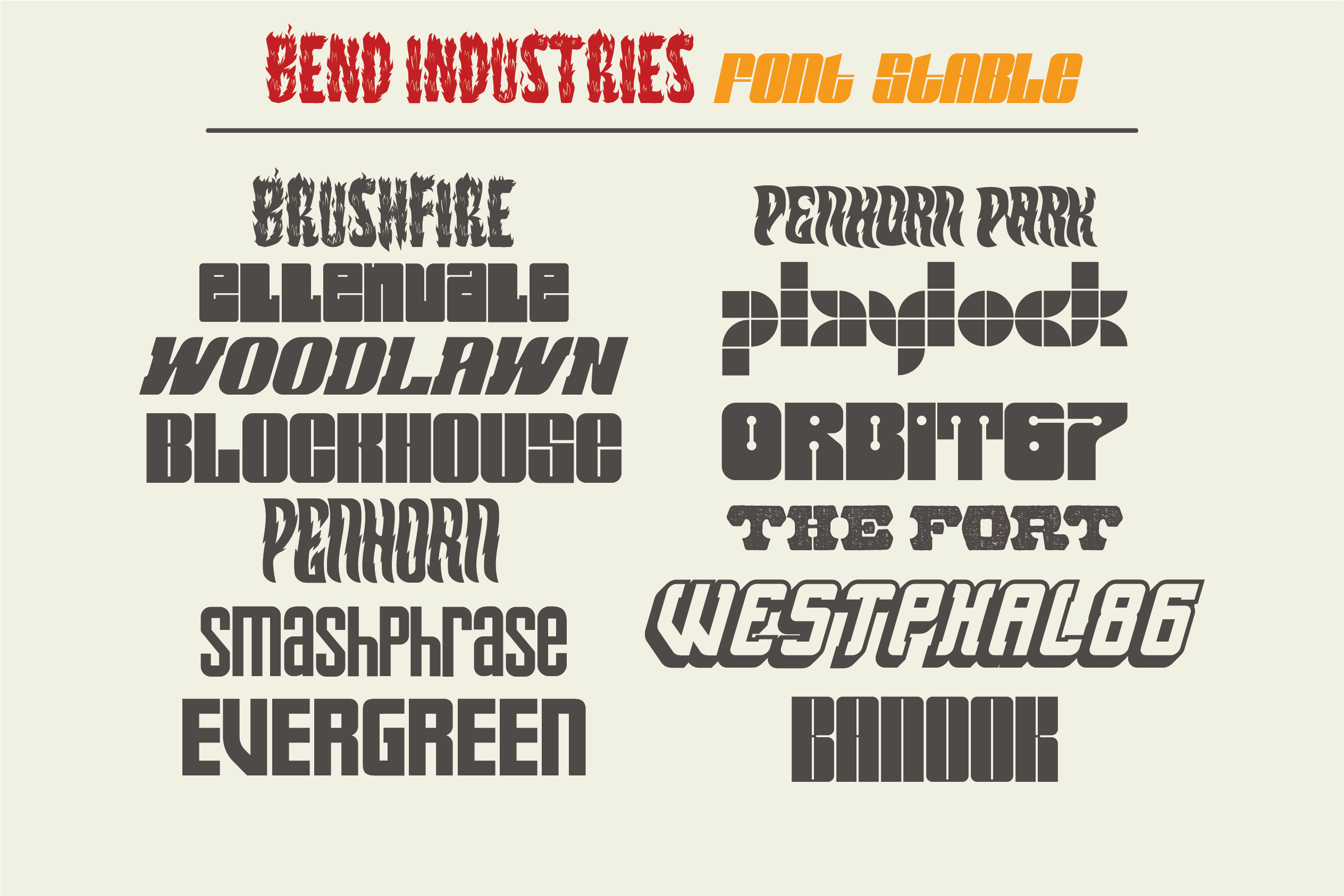 Bend Font Pack | All the Fonts – Bend Industries – Multifaceted ...